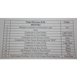 405251R2 Harness Assy, RH Panel